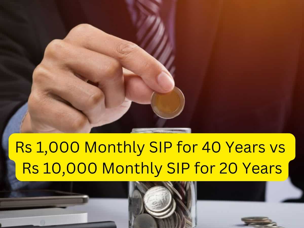 Rs 1,000 Monthly SIP for 40 Years vs Rs 10,000 Monthly SIP for 20 Years ...