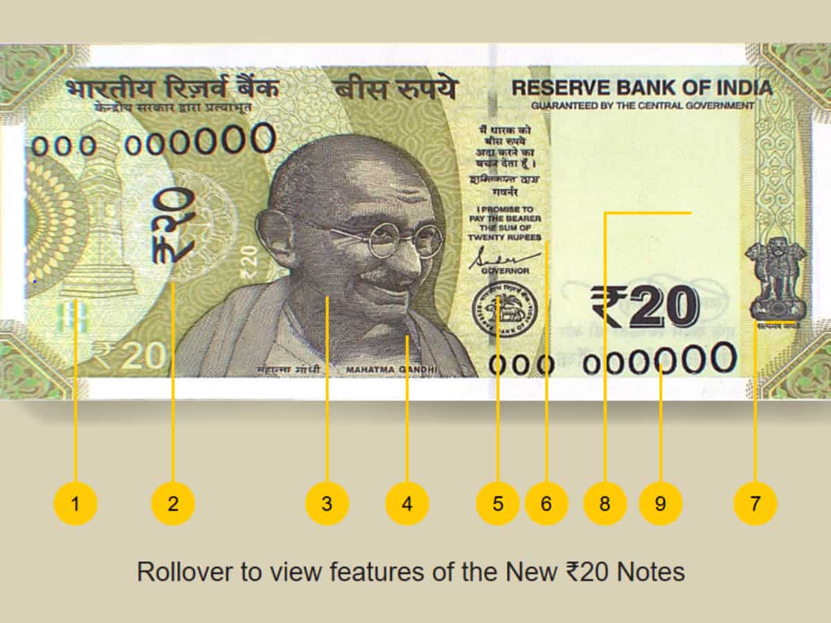 New 20 Rupees note with RBI Governor Sanjay Malhotra’s signature; 10 ...