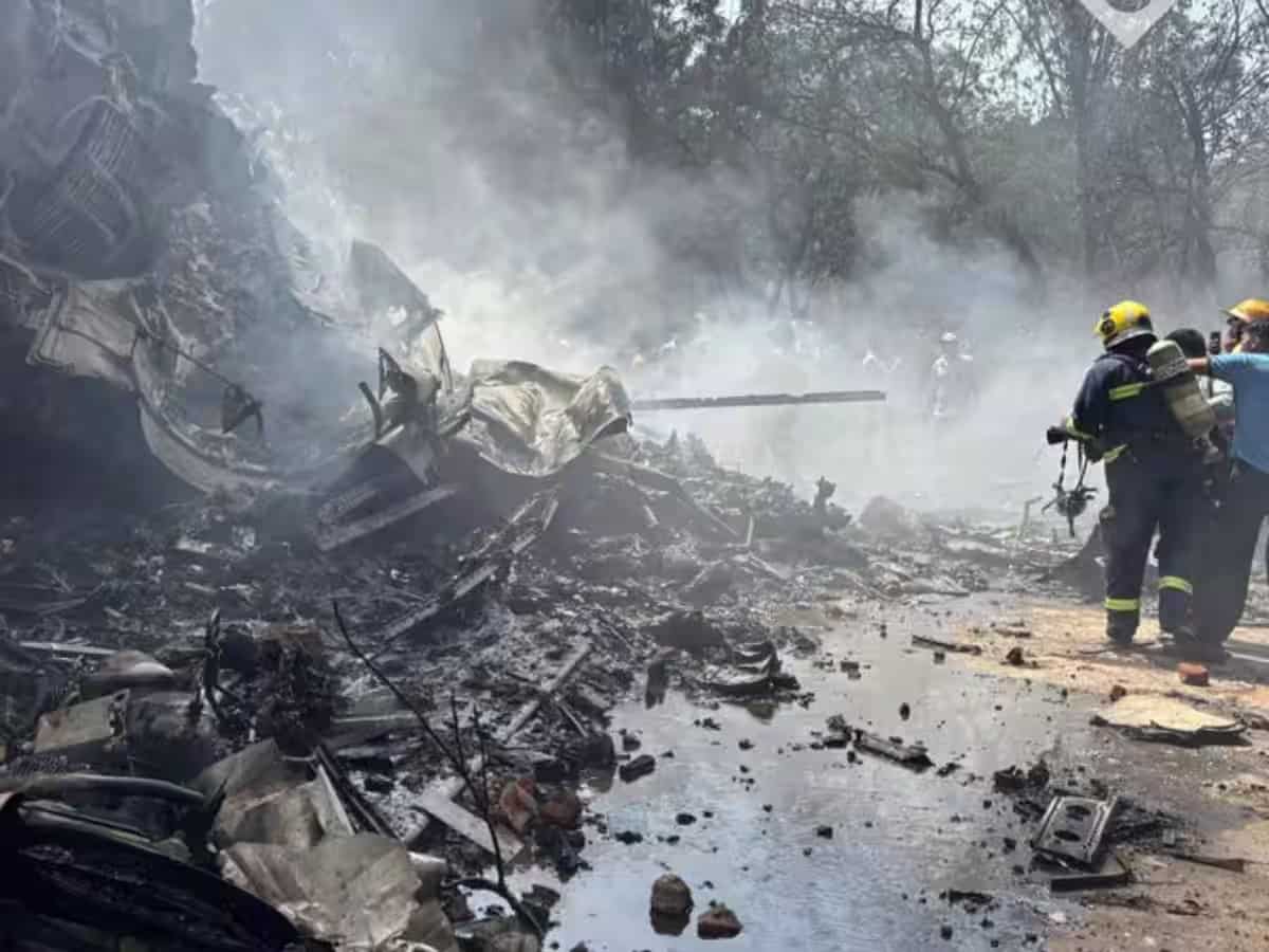Ahmedabad Plane Crash: Air India flight bursts into flames after ...
