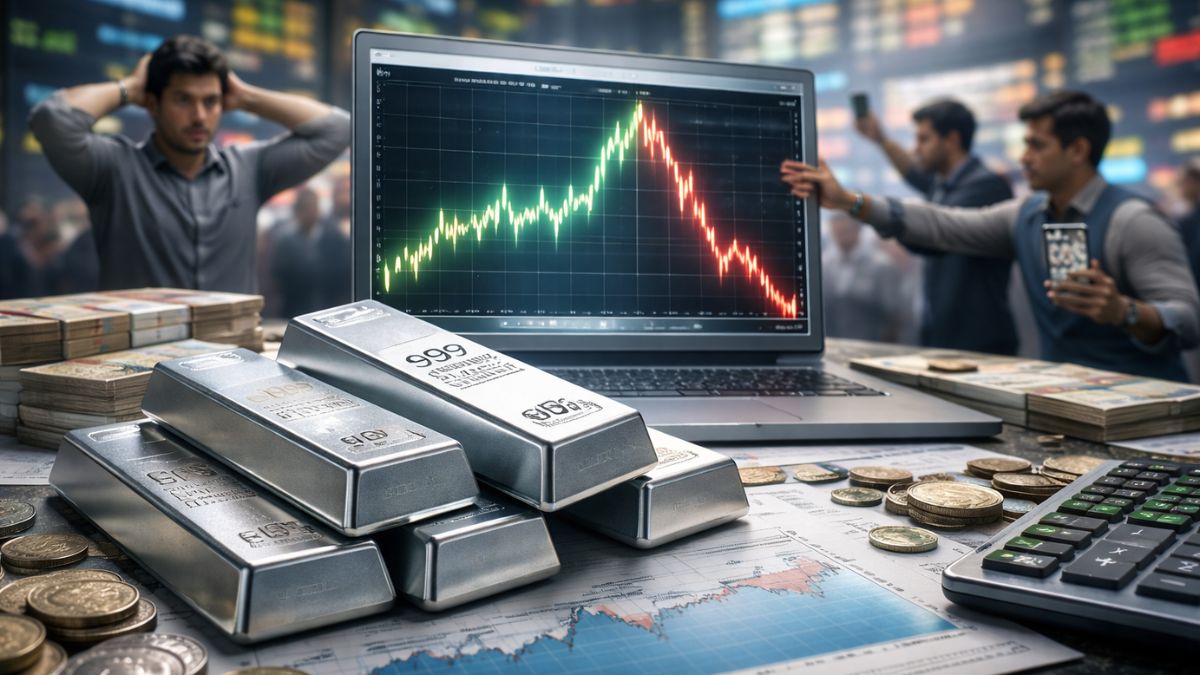 Silver Price Today: White metal falls Rs 22,000 on MCX from 52-week ...