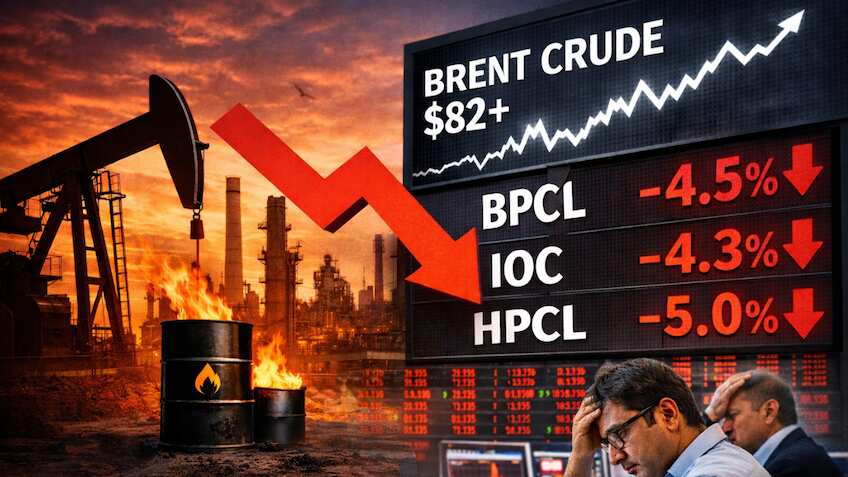 BPCL, IOC, HPCL tumble as crude tops $82/barrel—More pain ahead for OMC ...