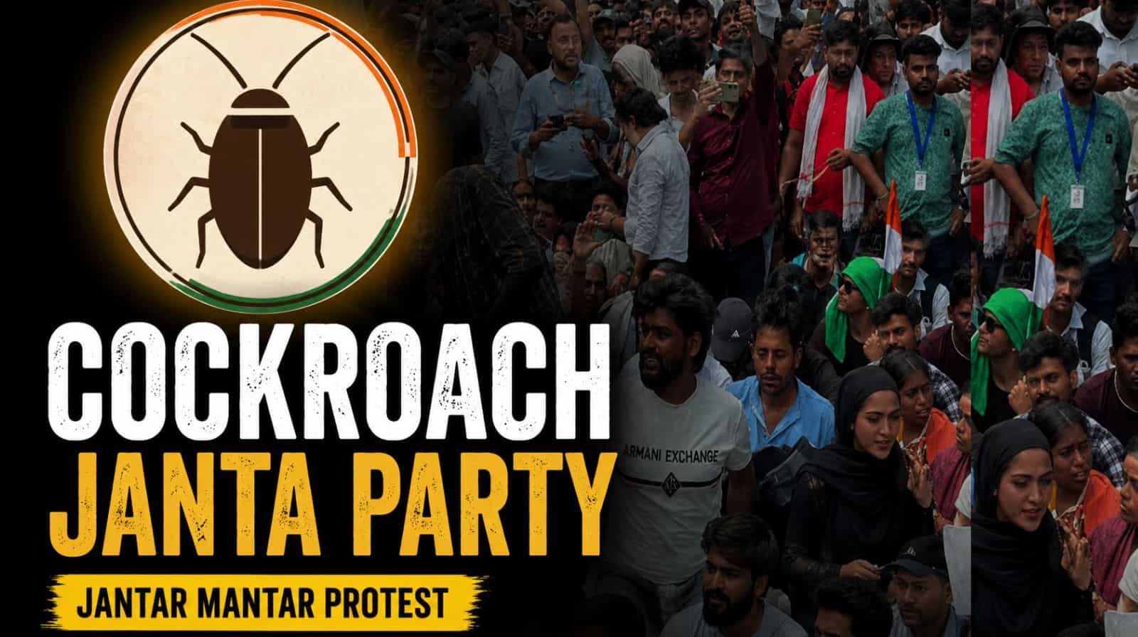CJP Protest at Jantar Mantar: Cockroach Janta Party holds its first ...