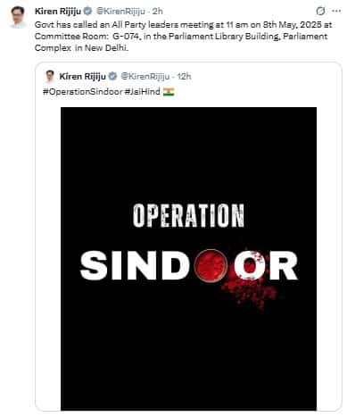 Indo-Pak Tensions Post-Operation Sindoor HIGHLIGHTS: Centre calls all ...