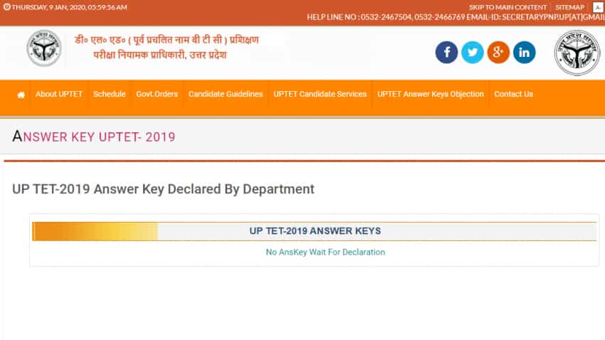 UPTET Official Answer Key 2019 to be released on 14th January 2020 ... UPTET Official Answer Key 2019 to be released on 14th January 2020 ...