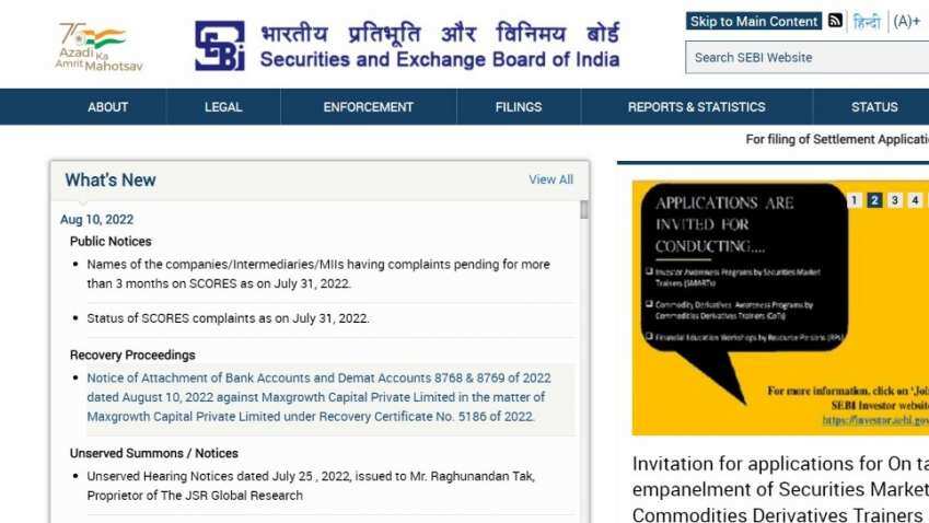 Sebi's grievance redressal platform SCORES disposes of 2,245 complaints ...